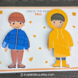 Fall Paper Dolls Dress-up Activity: Autumn Clothes Busy Book (digital ...