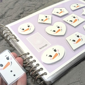 Snowman 2D Shapes Matching | Winter Busy Book Page | File Folder Games ...