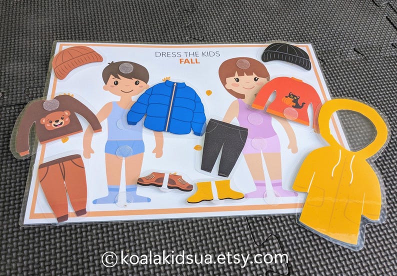 Fall Paper Dolls Dress-up Activity: Autumn Clothes Busy Book (digital ...