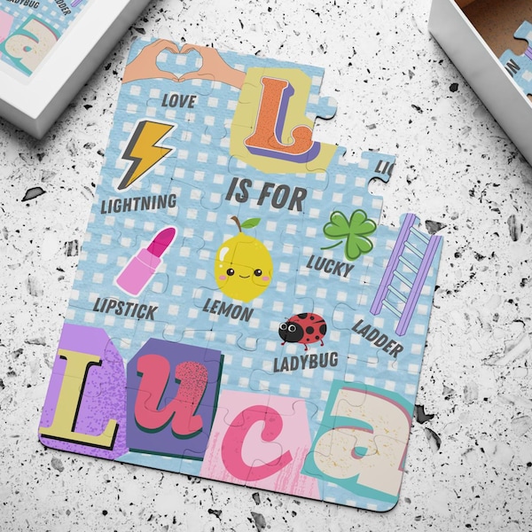 Jigsaw Puzzles With Letters on Back - Etsy
