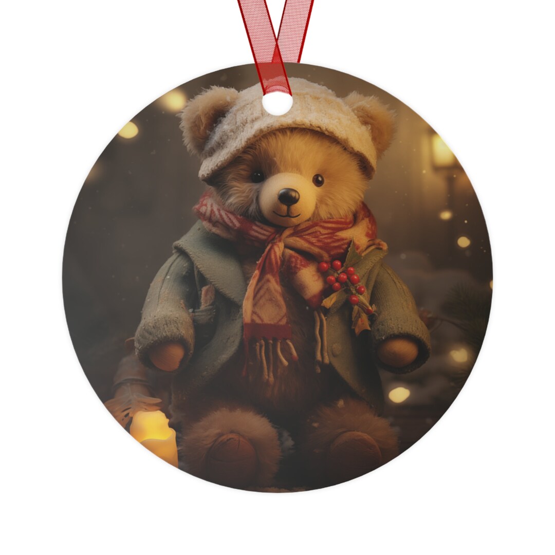 Teddy Bear Metal Ornament Version 2 - Etsy