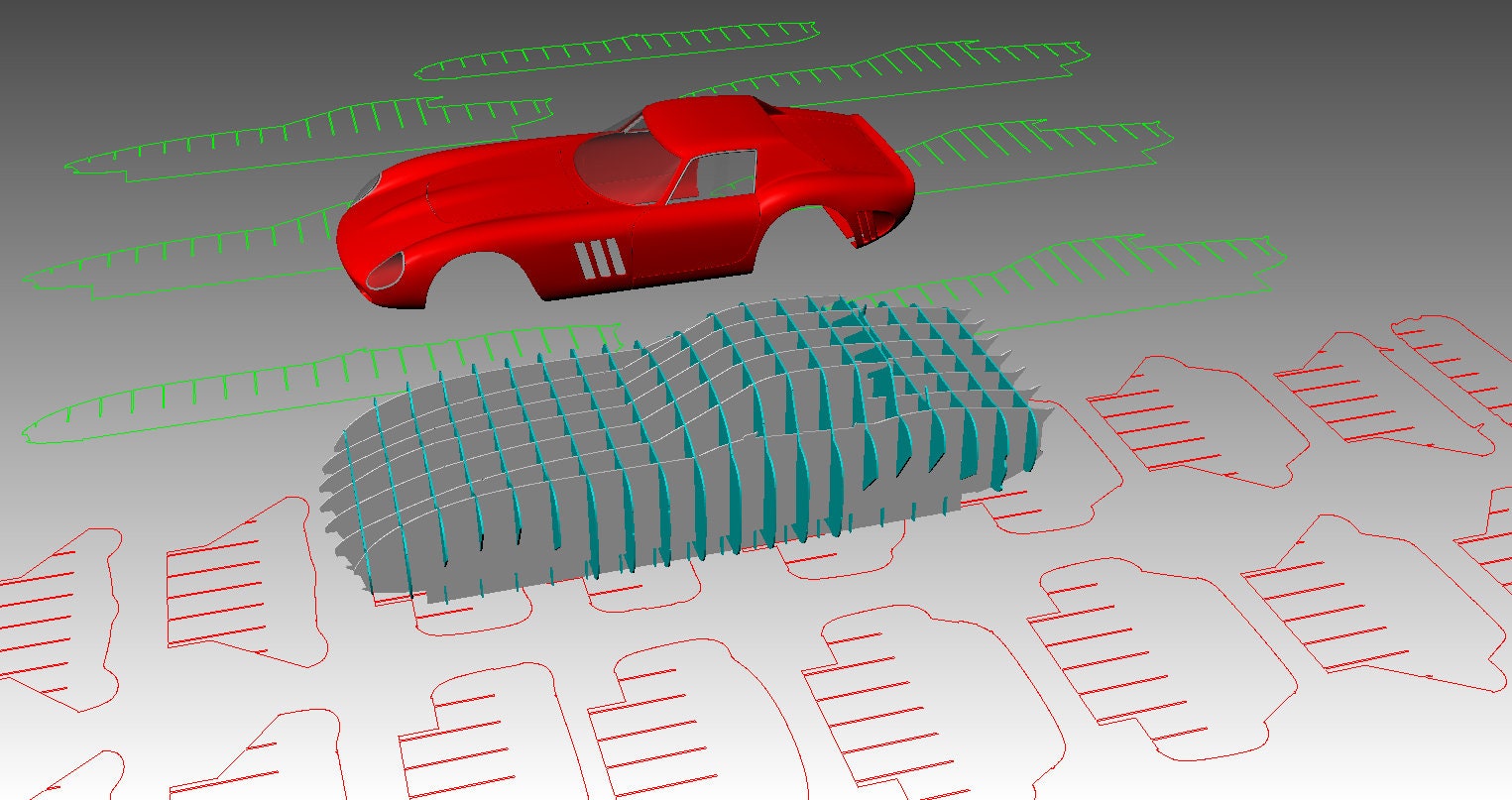 FERRARI 250 GTO II Blueprint Body Buck - Etsy