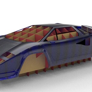 LAMBORGHINI COUNTACH LP500 S Body Buck Blueprint Plans Car Replica ...