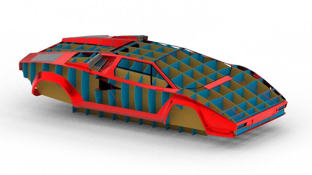 LAMBORGHINI COUNTACH LP500 S Body Buck Blueprint Plans Car Replica ...