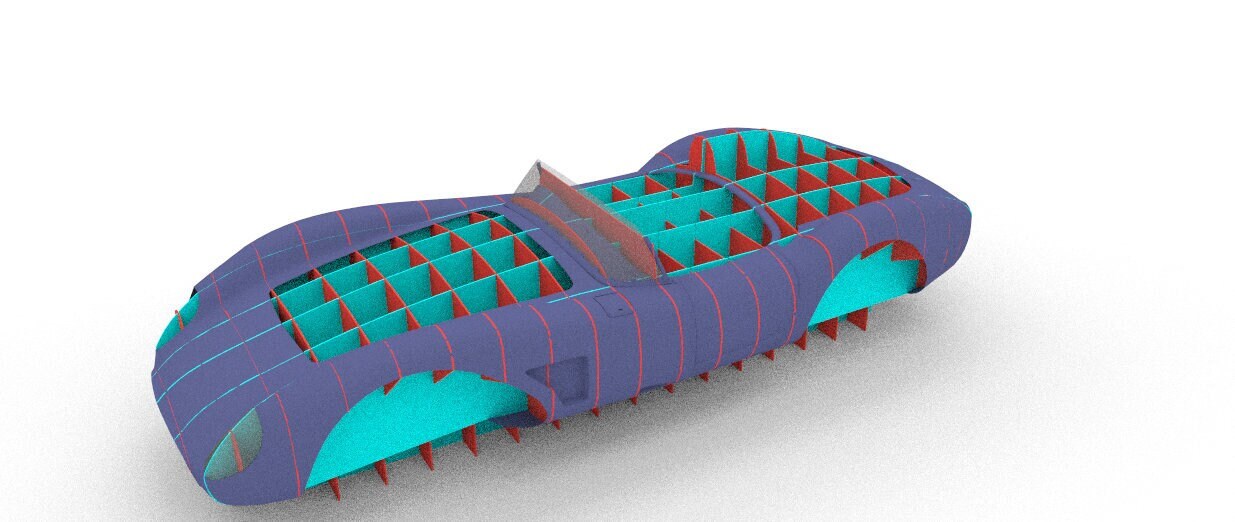 FERRARI TRC 500 BLUEPRINT Body Buck - Etsy