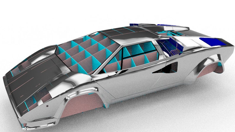 LAMBORGHINI COUNTACH LP500 S Body Buck Blueprint Plans Car Replica ...