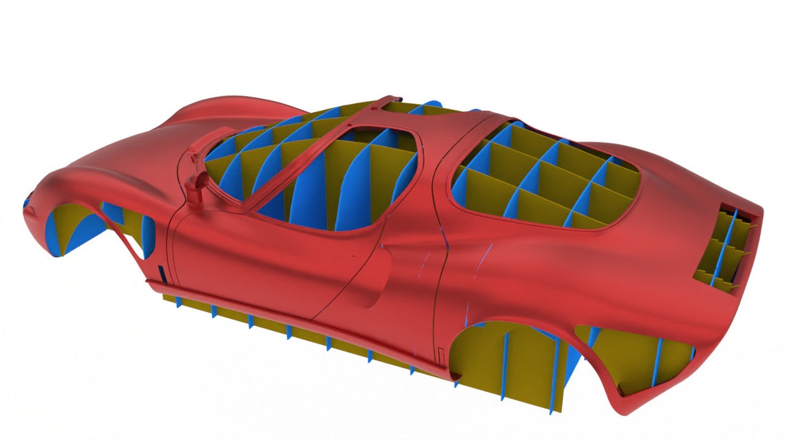 ALFA ROMEO 33 STRADALE Body Buck Blueprint Plans Car Replica Scale 1 1 ...