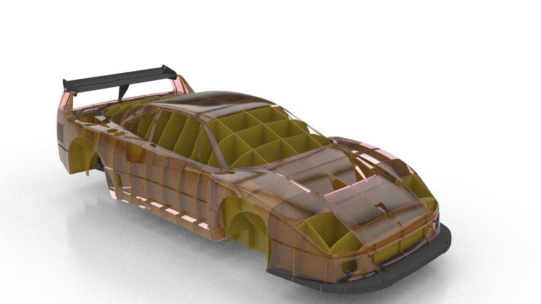 FERRARI F40 LM COMPETIZIONE Body Buck Blueprint Plans Car Replica Scale ...