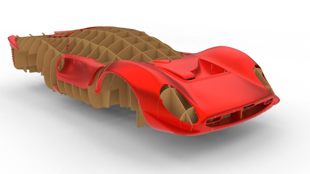 FERRARI 330 P4 BLUEPRINT Body Buck Replica Plans Scala 1 1 - Etsy
