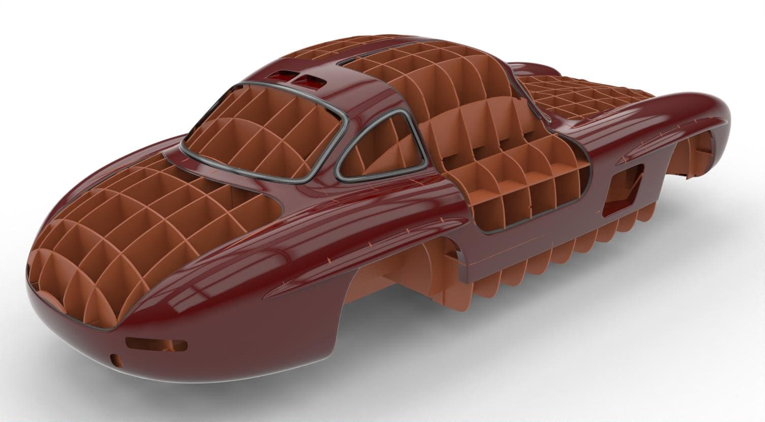 MERCEDES BENZ 300SL GULLWING Blueprint Body Bucks Scale 1 1 Replica ...