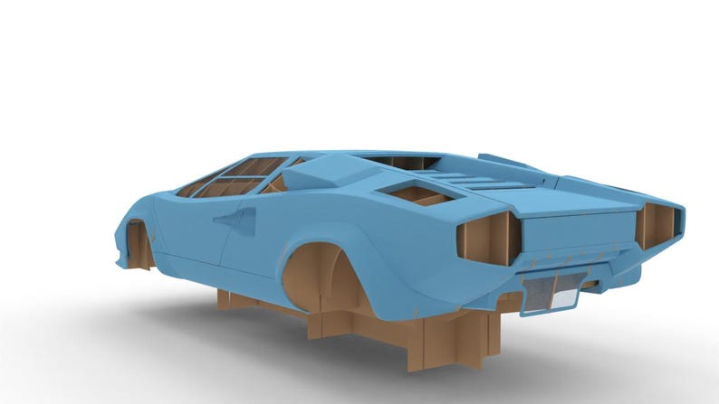 LAMBORGHINI COUNTACH LP500 S Body Buck Blueprint Plans Car Replica ...