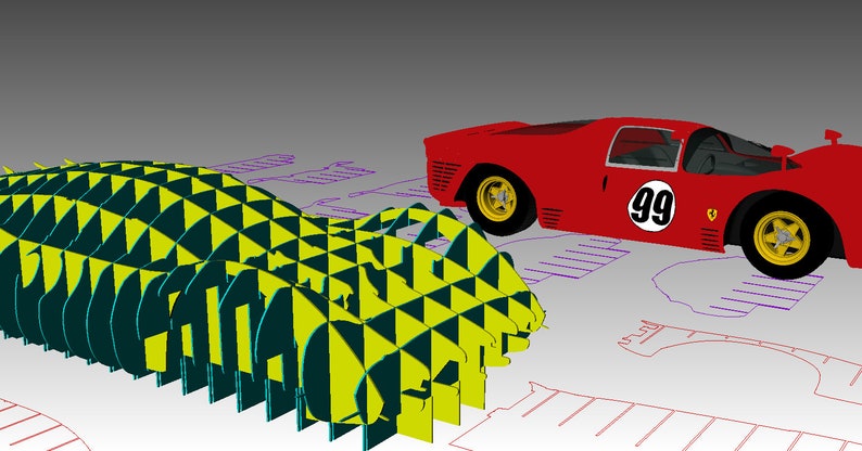 FERRARI 330 P4 BLUEPRINT Body Buck - Etsy