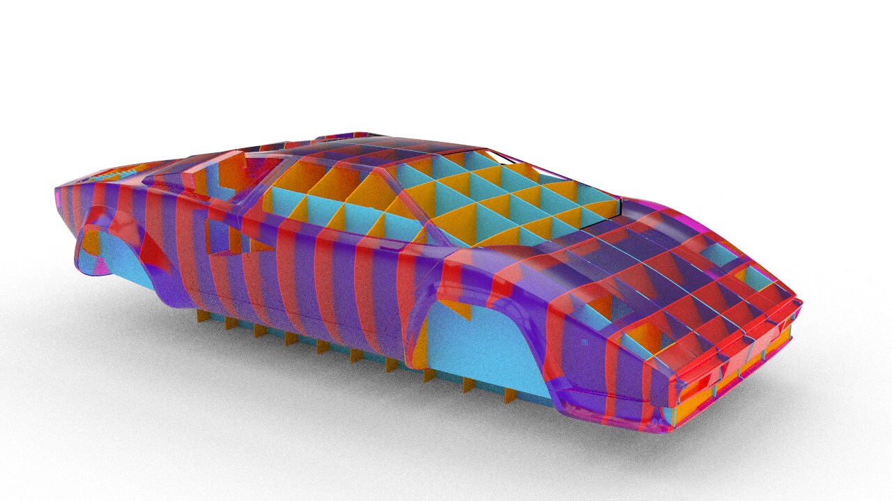LAMBORGHINI COUNTACH LP500 S Body Buck Blueprint Plans Car Replica ...