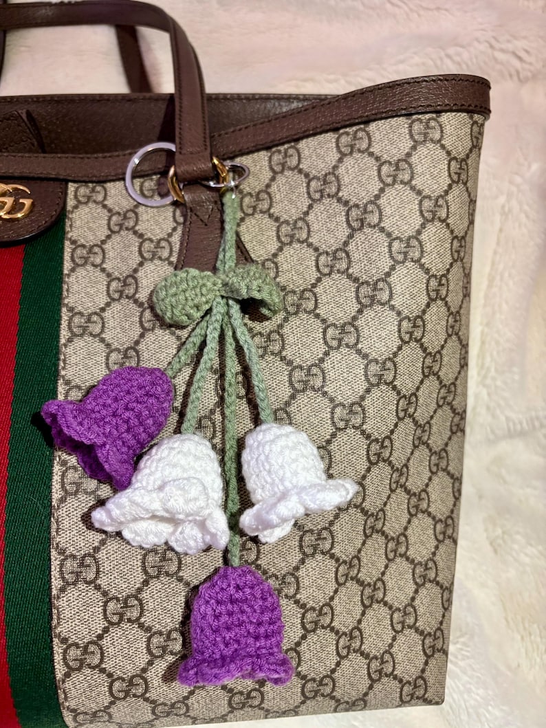 Handmade Crochet Flowers Keychain, Small Handmade Crochet Gift, Crochet ...
