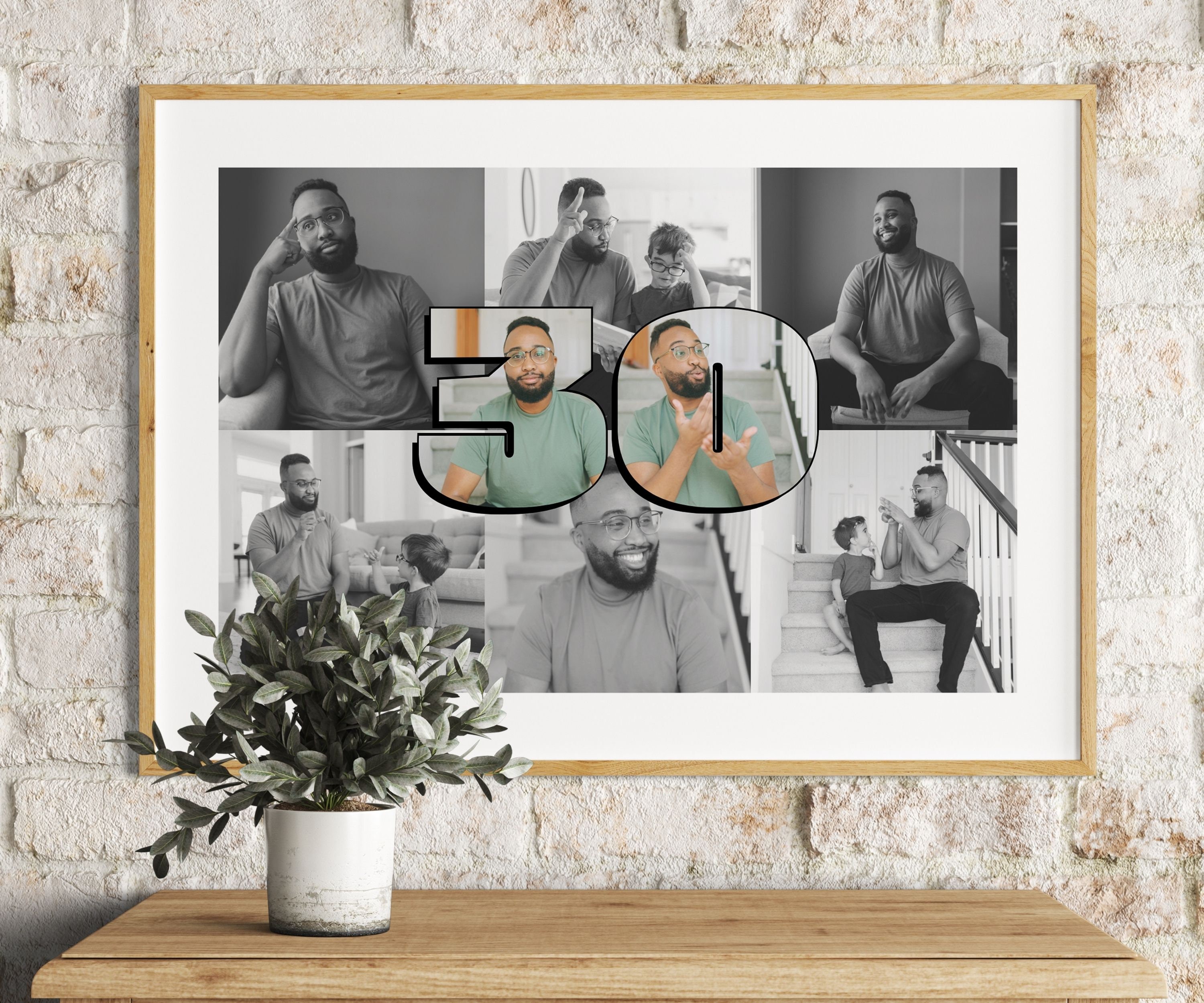 30 Photo Collage Canva Template Printable Personalized Wall Art Edit It ...