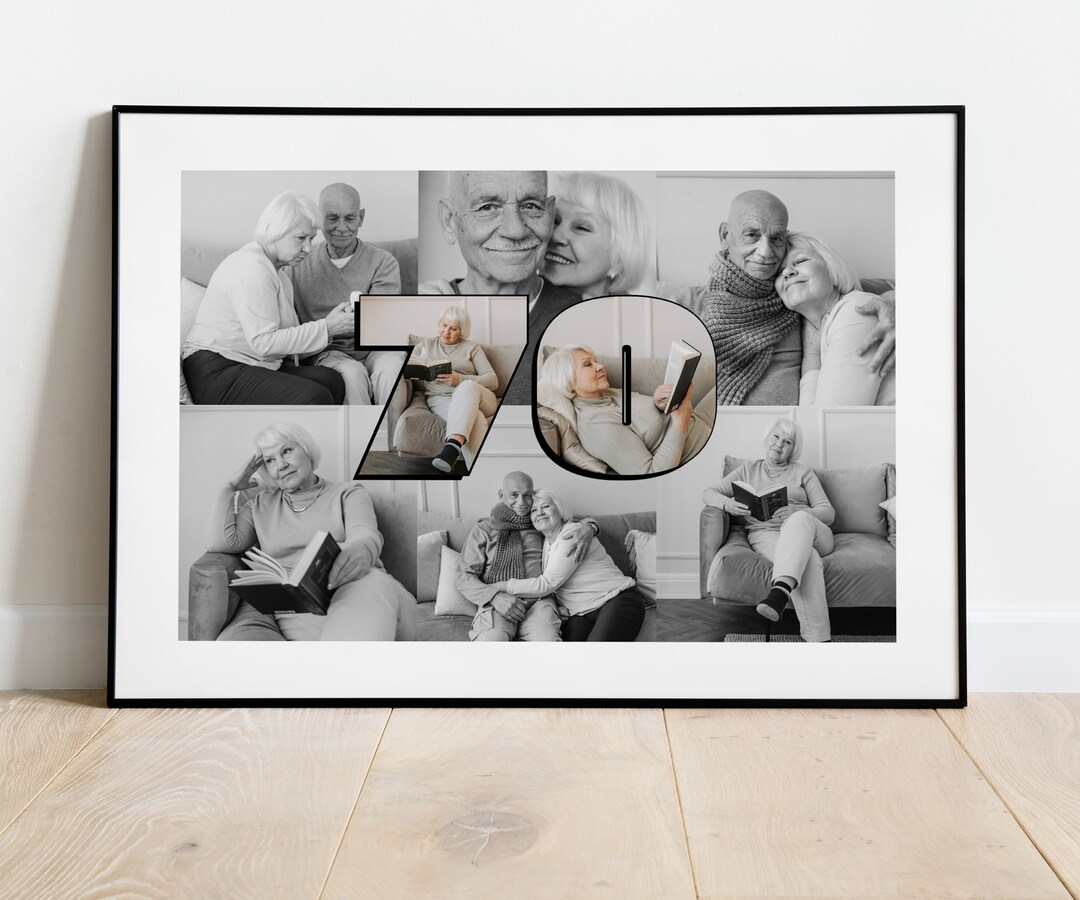 70 Photo Collage | Canva Template | Printable Personalized Wall Art ...