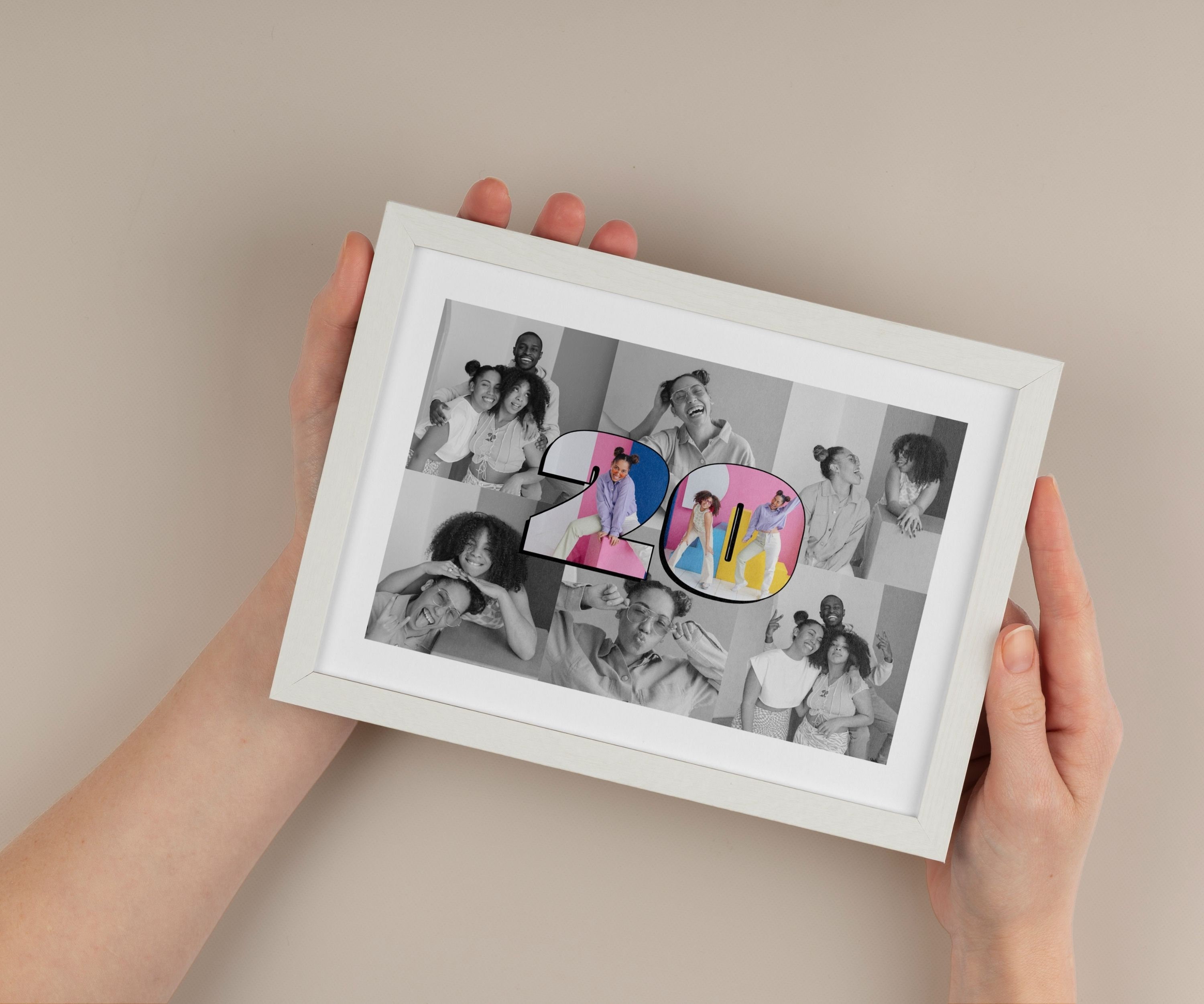 20 Photo Collage | Canva Template | Printable Personalized Wall Art ...