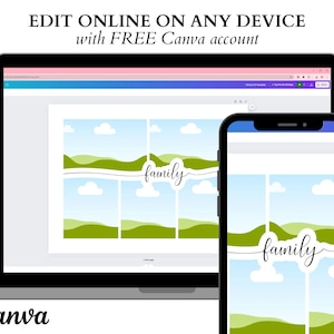 FAMILY Photo Collage | Canva Template | Printable Personalized Wall Art ...