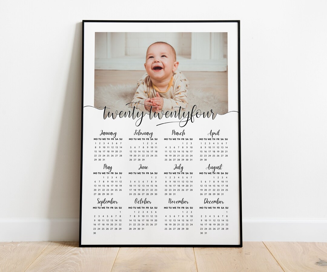 TWENTY TWENTY-FOUR Photo Calendar Canva Template Printable ...