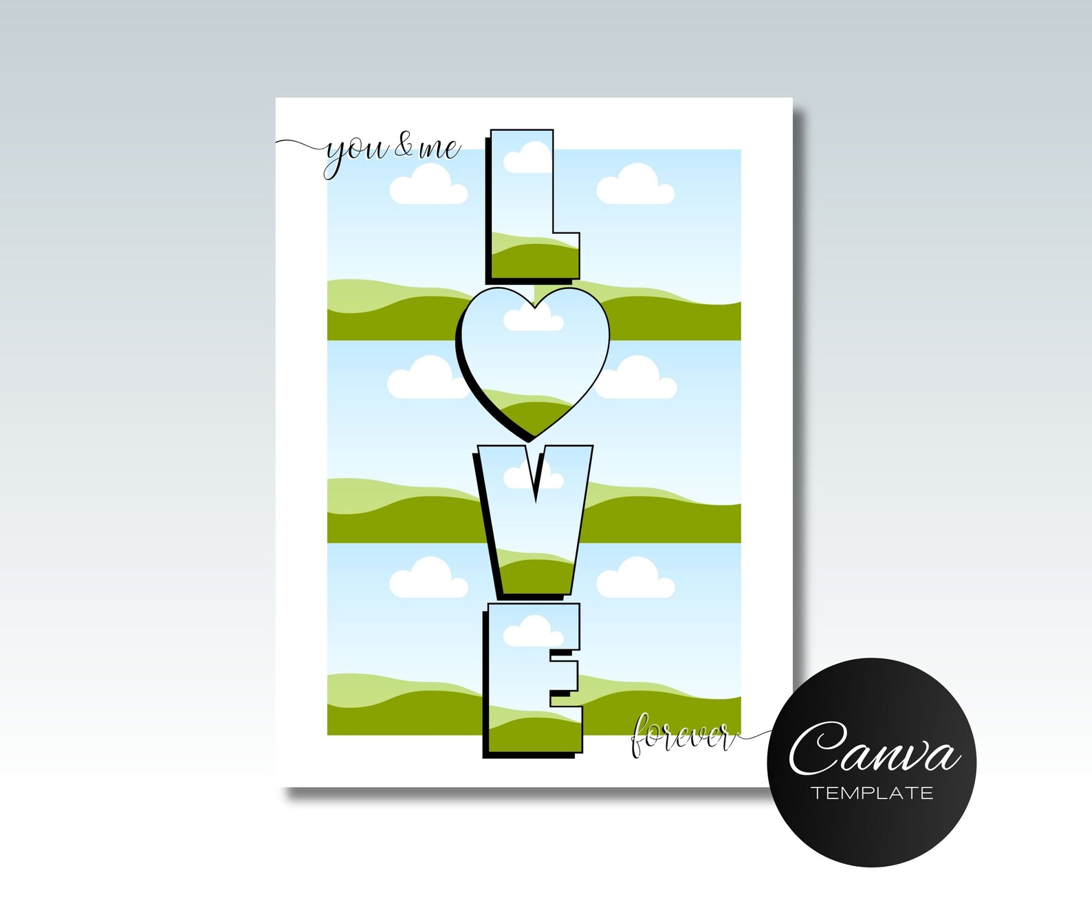LOVE Photo Collage | Canva Template | Printable Personalized Wall Art ...