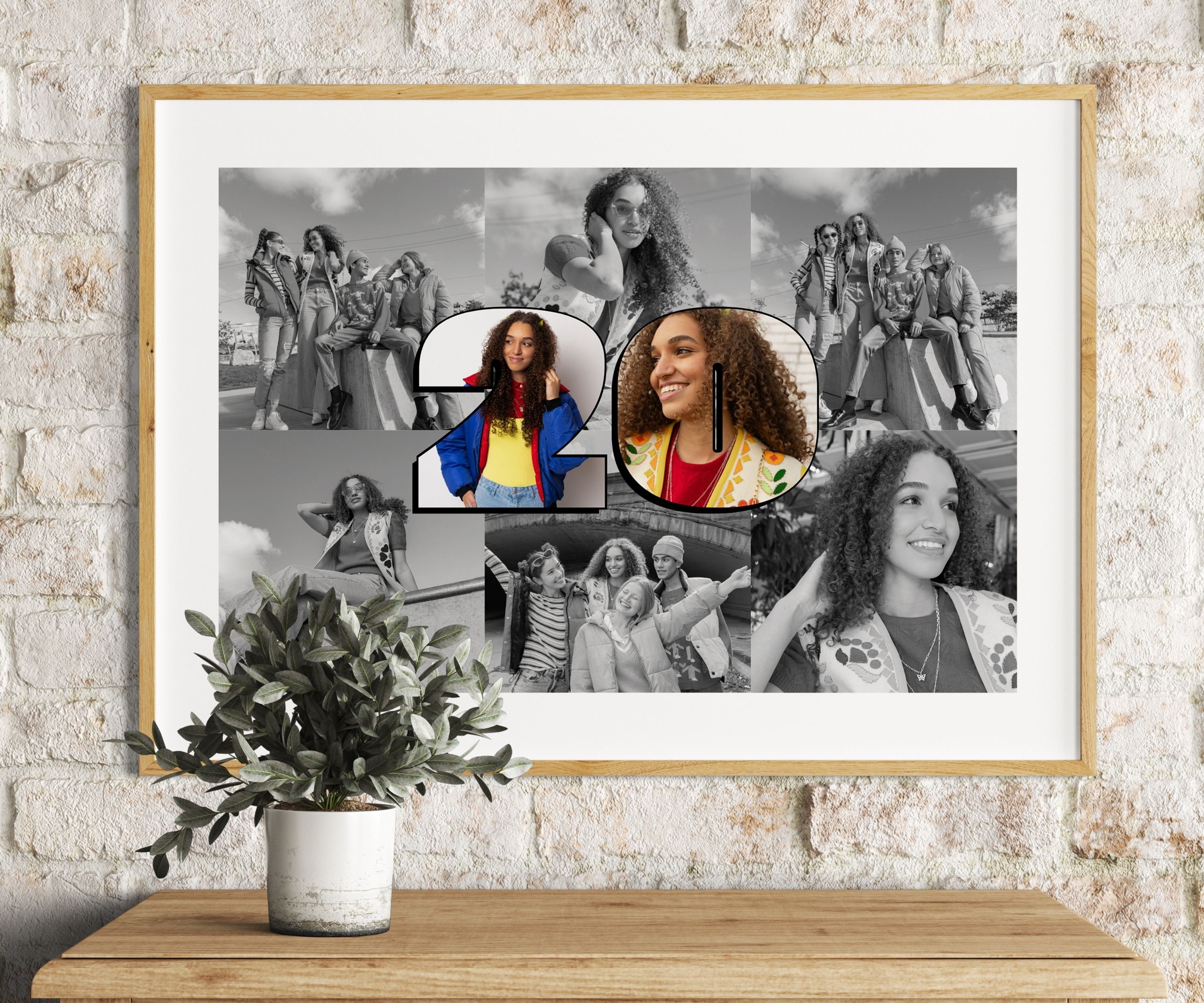 20 Photo Collage | Canva Template | Printable Personalized Wall Art ...