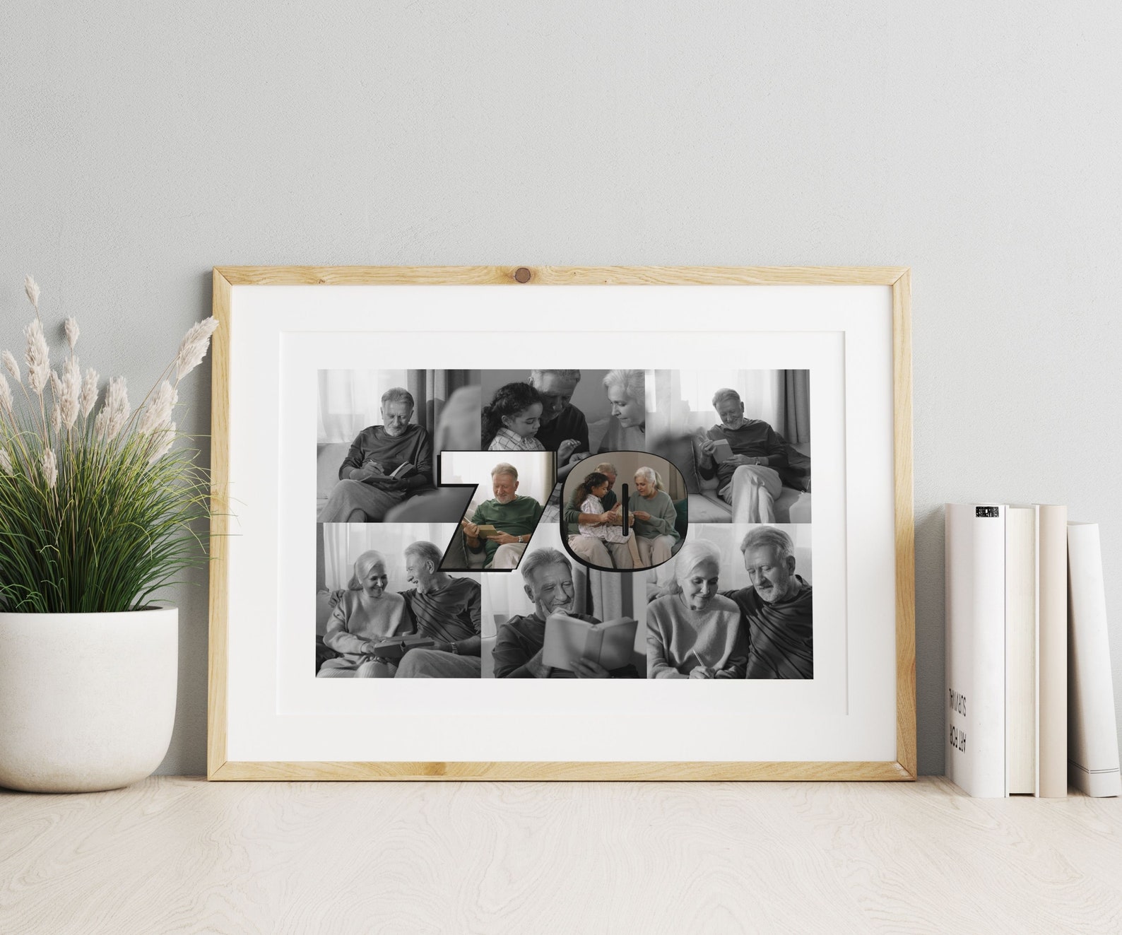 70 Photo Collage | Canva Template | Printable Personalized Wall Art ...
