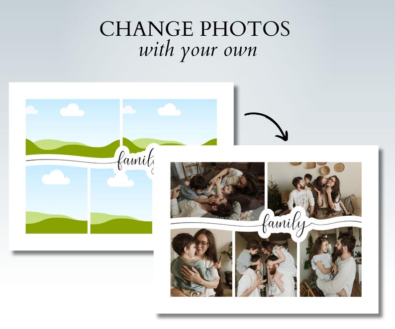 FAMILY Photo Collage | Canva Template | Printable Personalized Wall Art ...