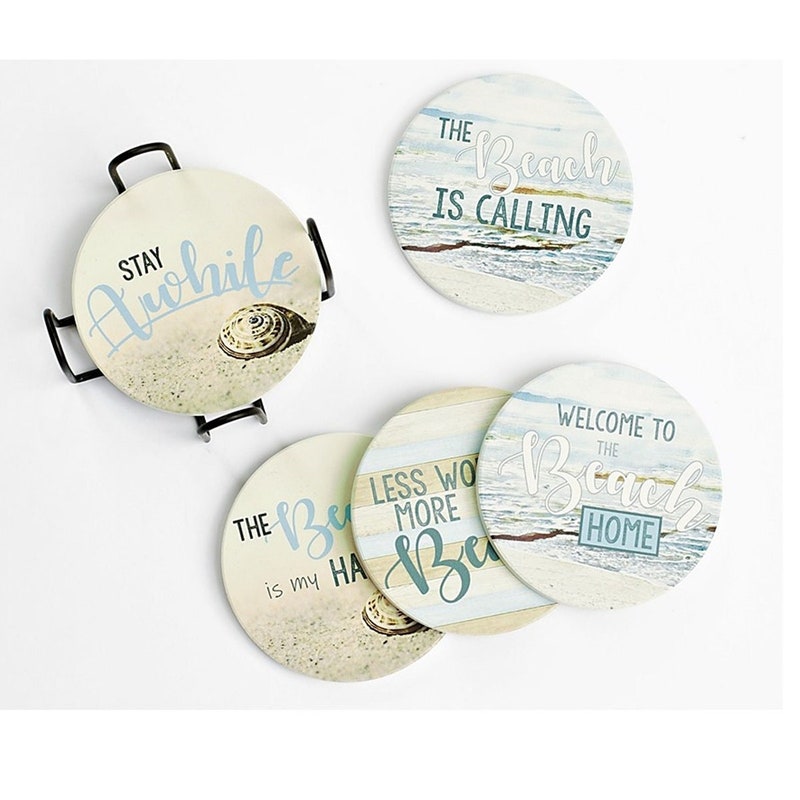 Beach Coasters - Etsy