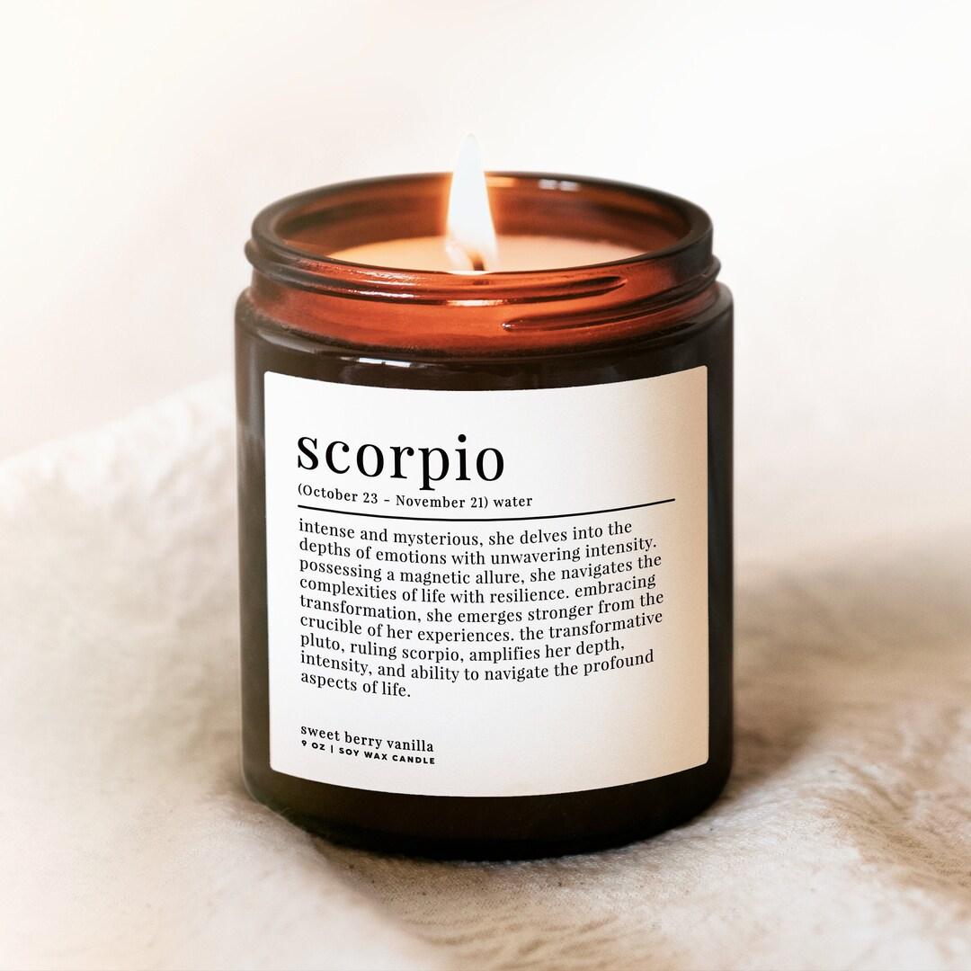 Scorpio Definition Candle Zodiac Birthday Gift Star Sign Horoscope ...