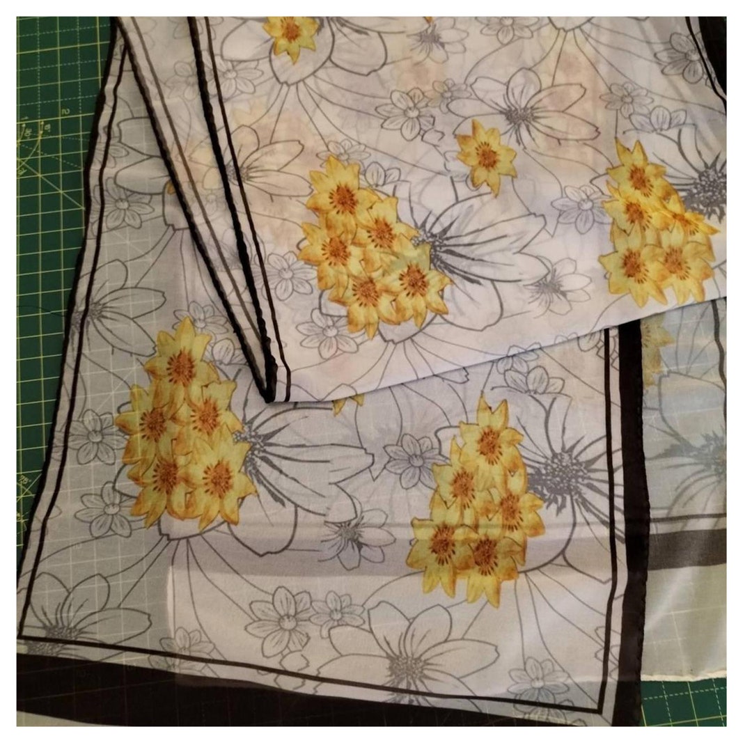 Adey Abeba Flowers Scarf Rectangle Lightweight Flora Gift - Etsy UK
