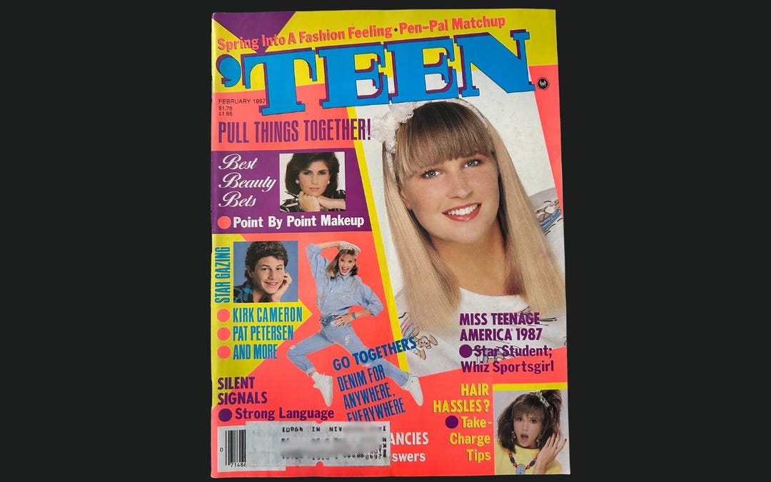1987 'TEEN Magazine | Cover: Karen Johansen | February 1987 | Cyndi ...