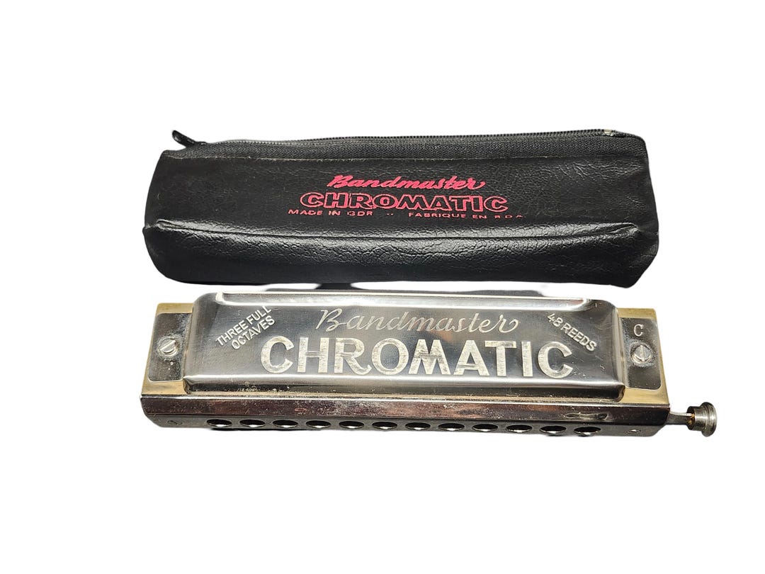 BANDMASTER CHROMATIC HARMONICA | Made in Germany | 48 Reeds | Three ...