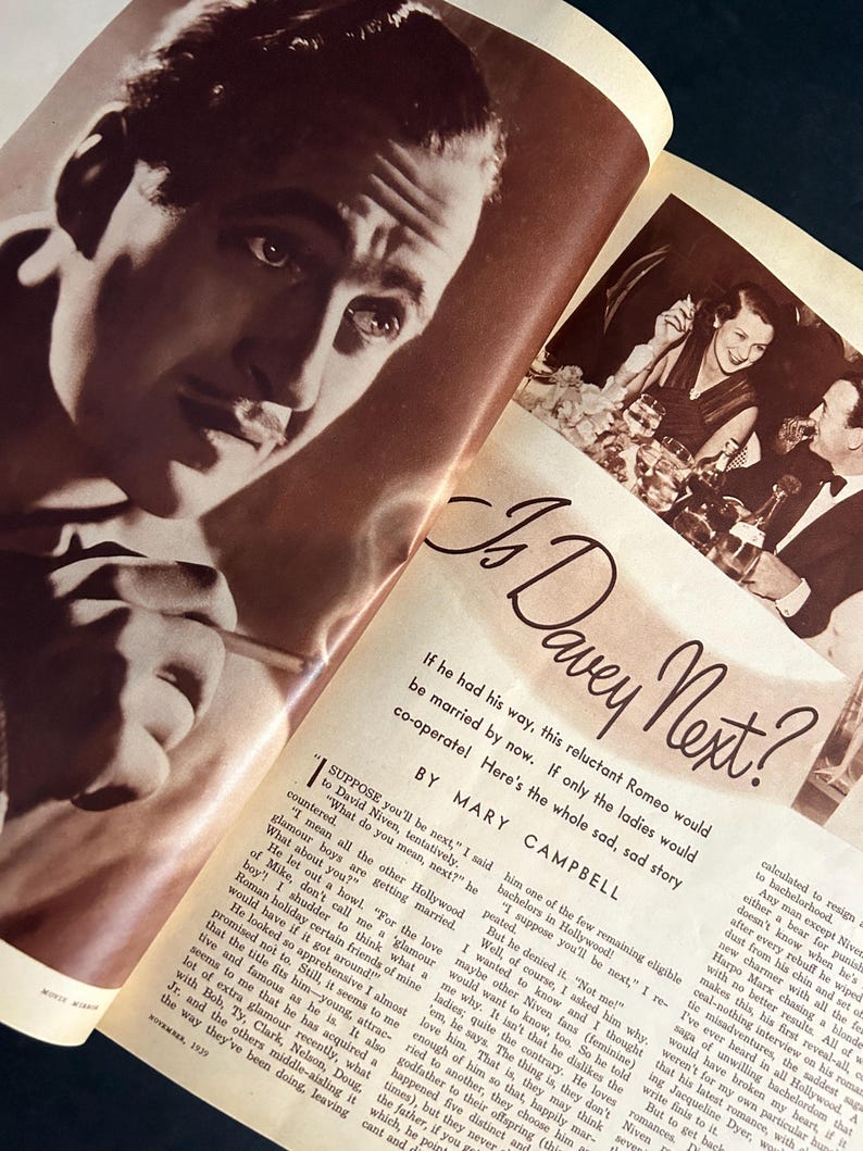 1939 MOVIE MIRROR Magazine | Cover: Clark Gable | November 1939 | Errol ...