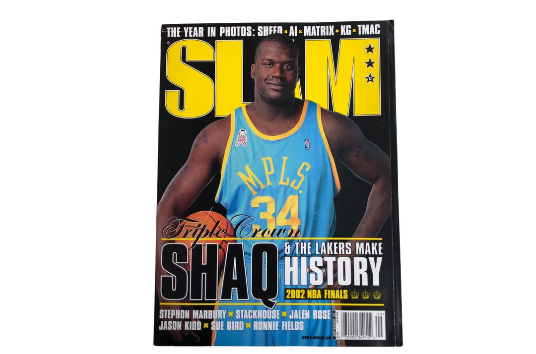 2002 Slam Magazine Shaq Cover September 2002 LA Lakers NBA Finals ...