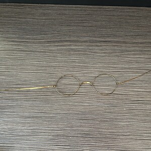 Antique Brass Wire-rim Eyeglasses With Cable Temples | Antique ...