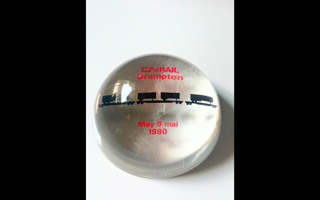 1980 CN Rail Paperweight | Brampton Railway Memorabilia | Canadian ...