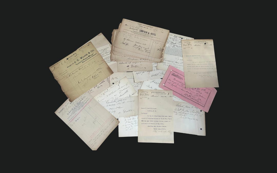 1800s-1900s Historical Business Documents | Antique Lachute Grist ...