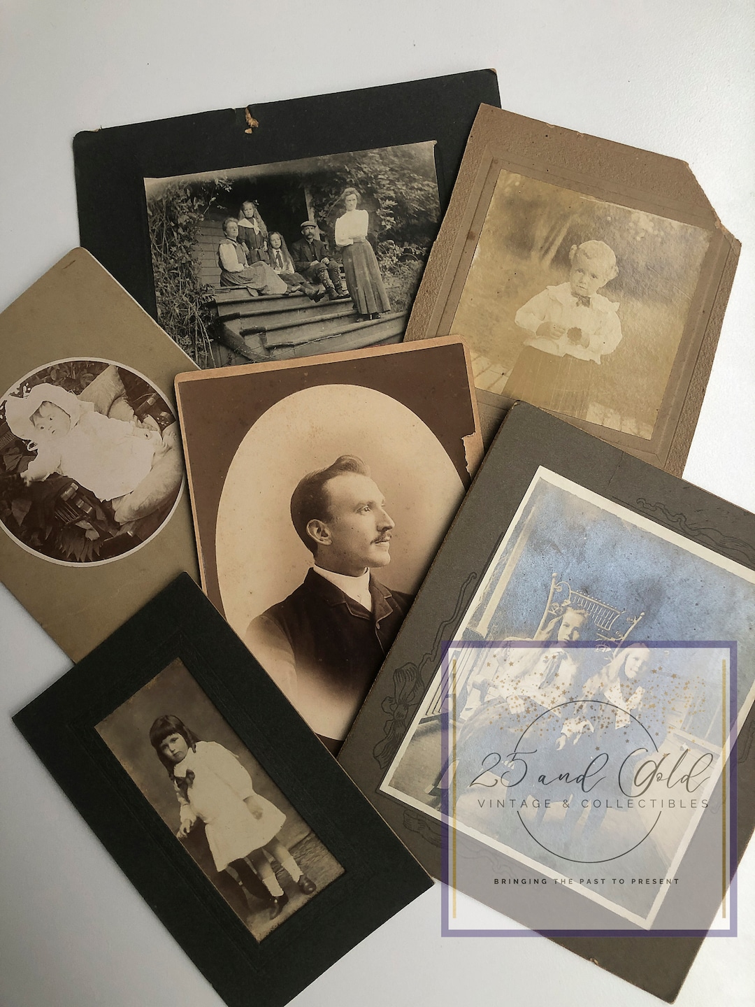 ANTIQUE PHOTO Lot: From Late 1800's Cabinet Cards 1890s Photography ...
