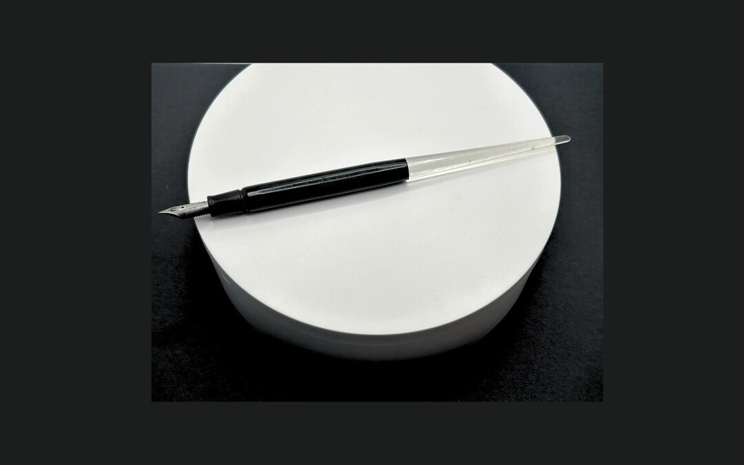 ESTERBROOK Master Series Fountain Pen | Clear & Black Tapered Barrel ...