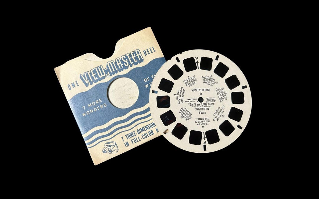 1958 MICKEY MOUSE "the Brave Little Tailor" View-master Reel B5281 ...