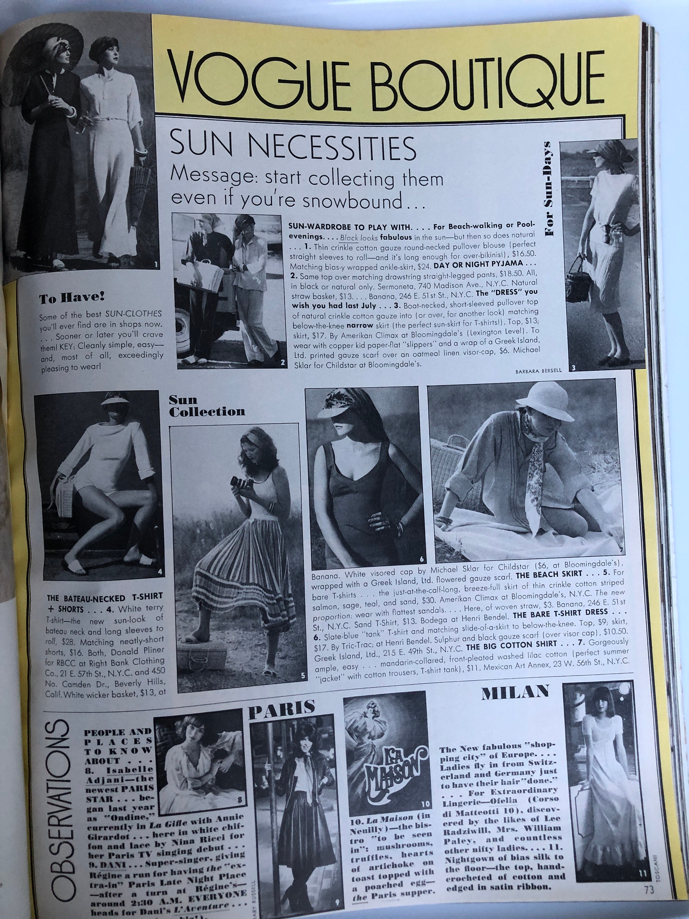 1975 VOGUE Magazine January 1975 Vogue Magazine Cover: Lauren Hutton I ...