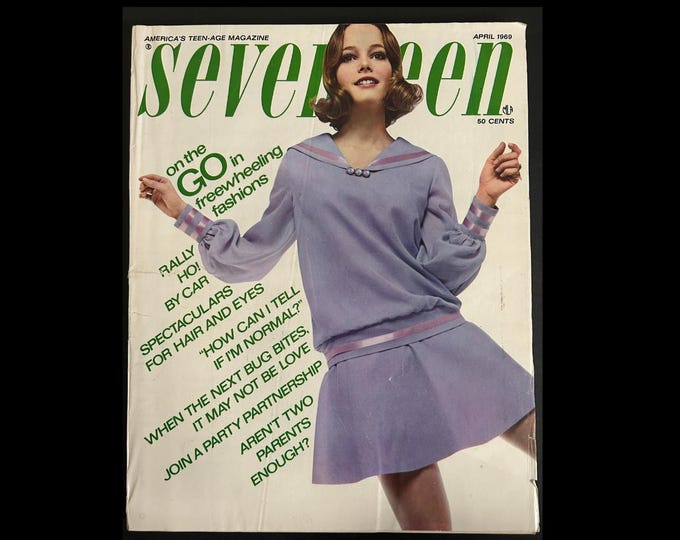 1969 SEVENTEEN Magazine I Cover: Lucy Angle I April 1969 | Cheryl Tiegs ...