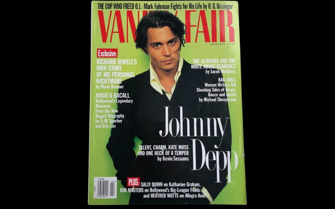 1997 VANITY FAIR Magazine | Cover: Johnny Depp | February 1997 | Kate ...