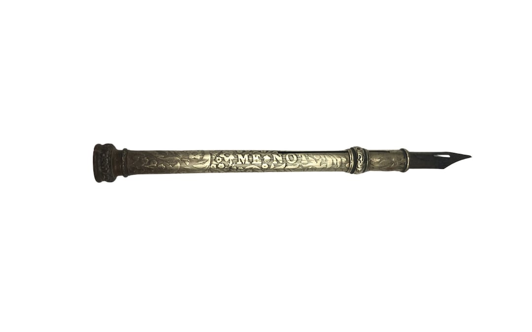 Victorian-era Dip Pen I Forget-me-not Pen I Elegant Antique Pen I Nib ...