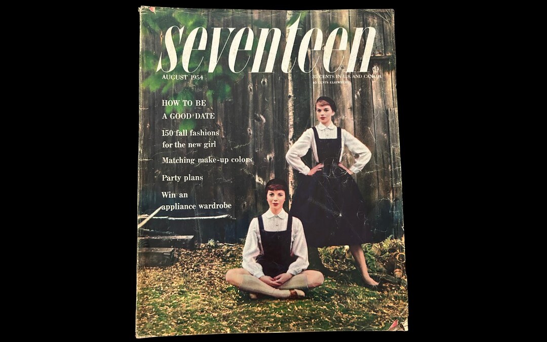 1954 SEVENTEEN Magazine I Cover: Edwina Hazard and Marilyn Stannard I ...