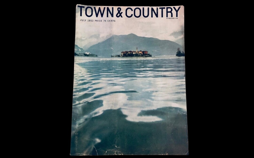1953 TOWN & COUNTRY Magazine | Cover: Italy's Isola Dei Pescatori ...