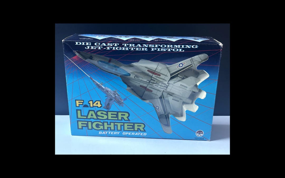 1980s F-14 Laser Fighter Transforming Jet Toy | Battery Operated ...