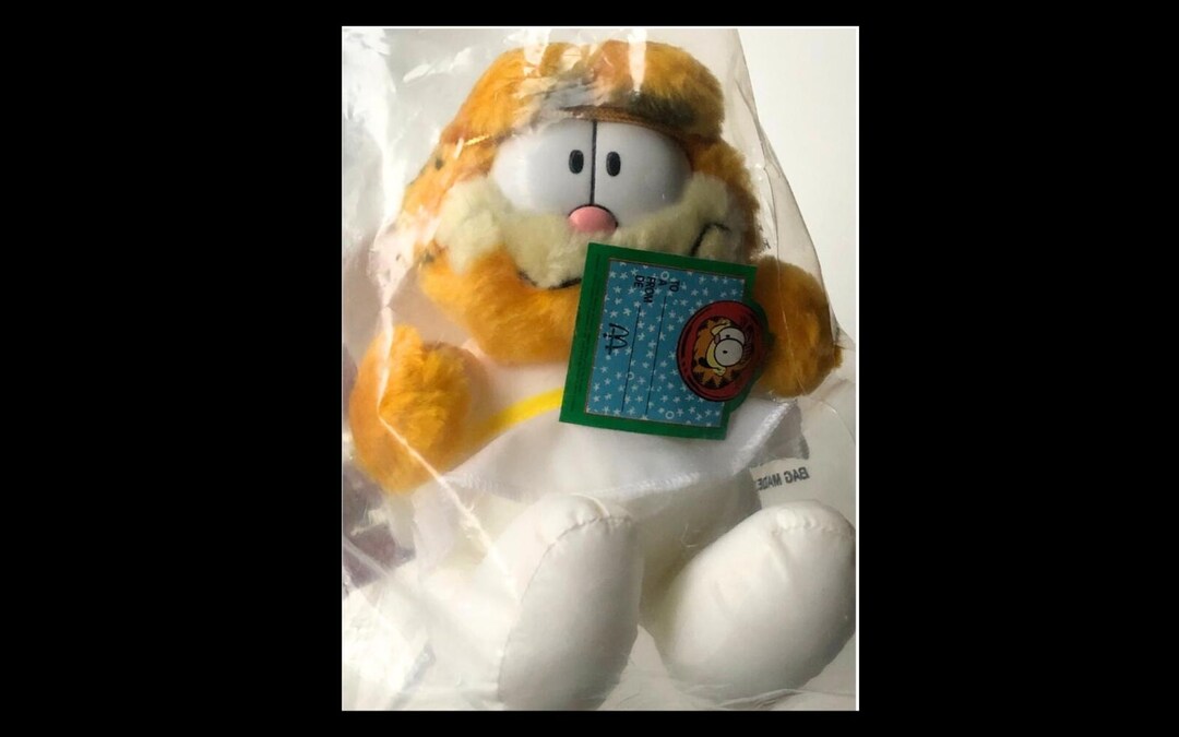 1990 GARFIELD Angel Plush | 1990 Mcdonald's Christmas Toy | Original ...