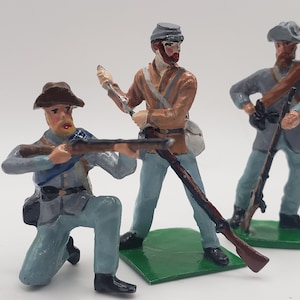 Set of 10 American Civil War Lead Model Soldier Set Confederate Army ...
