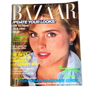 1985 HARPERS BAZAAR Magazine I Kim Alexis Cover I Harper's Bazaar ...